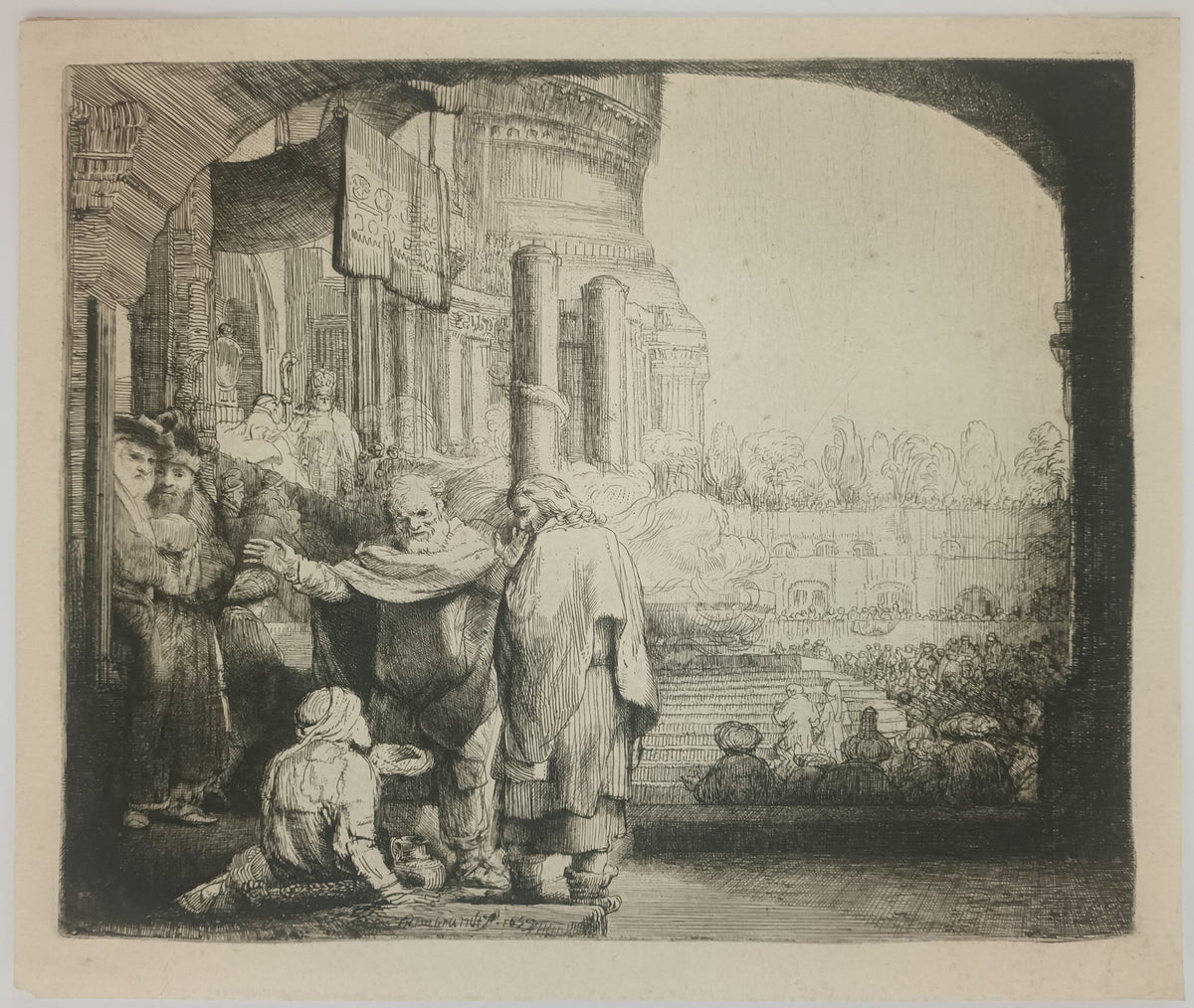 Pierre et Jean à la porte du Temple, 1659 – Martinez D - Estampes ...